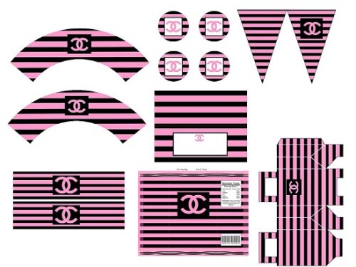 Black and Pink COCO Chanel Party Printable - Magical Printable