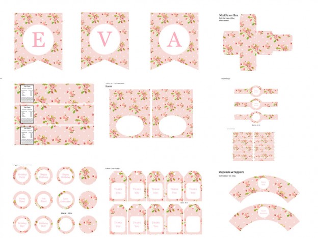 Shabby Chic Birthday Pack - Magical Printable