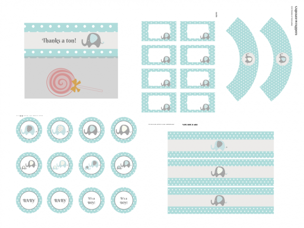 Blue Elephant Printable - Magical Printable