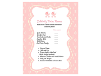 Twin Girls Baby Shower Games - Magical Printable