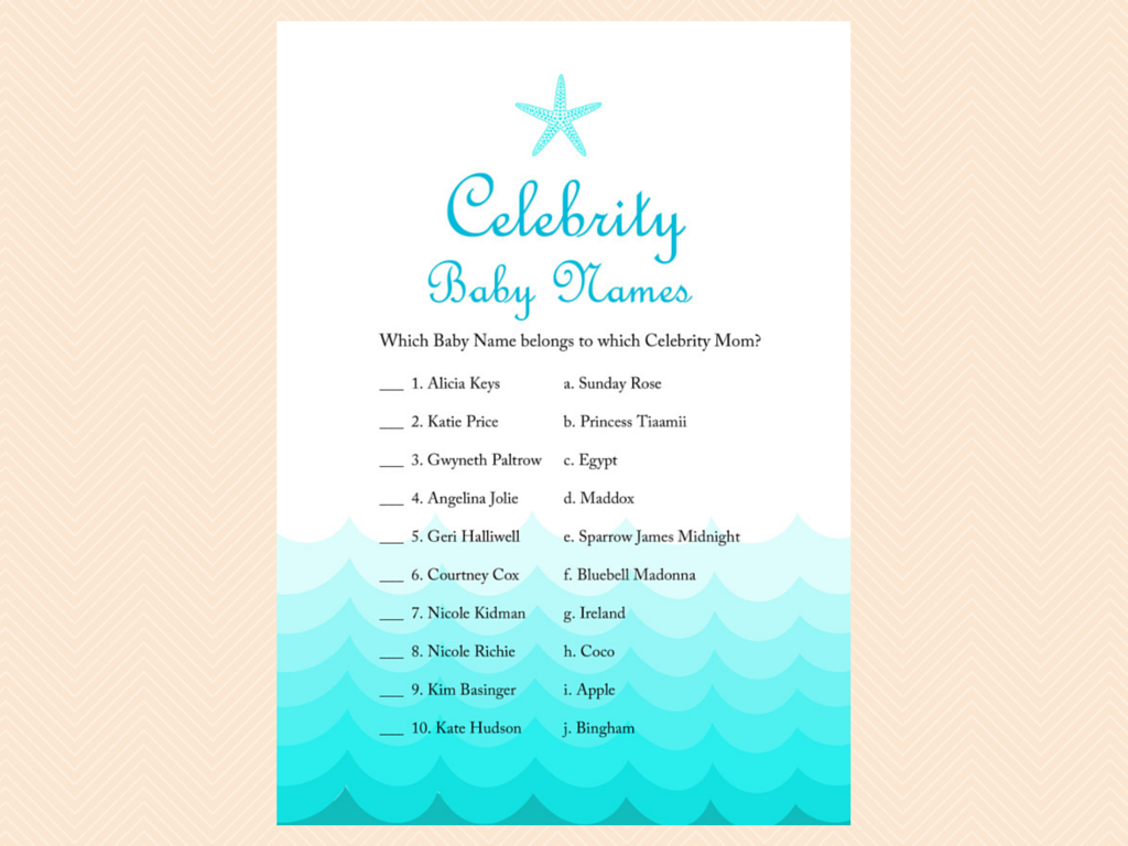 celebrity baby names, celebrity moms, Beach, Sea Waves, Nautical Baby ...