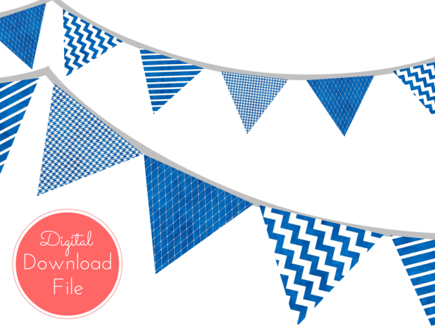 Blue Watercolor Nautical Banner - Magical Printable