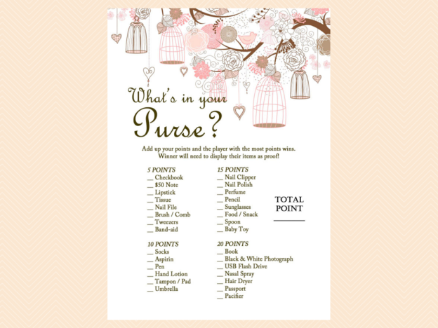 Bird Cage Baby Shower Games Printable - Magical Printable