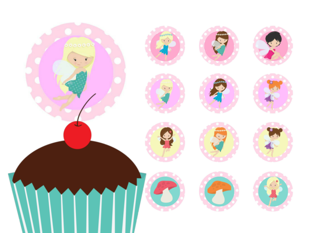 Fairy Fairies Cupcake Toppers Magical Printable
