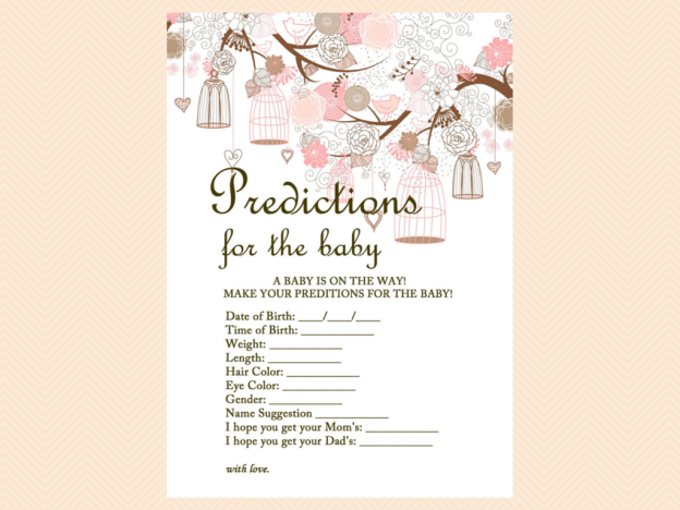 Bird Cage Baby Shower Games Printable - Magical Printable