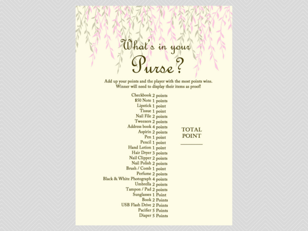 Willow Tree Baby shower Game Package - Magical Printable