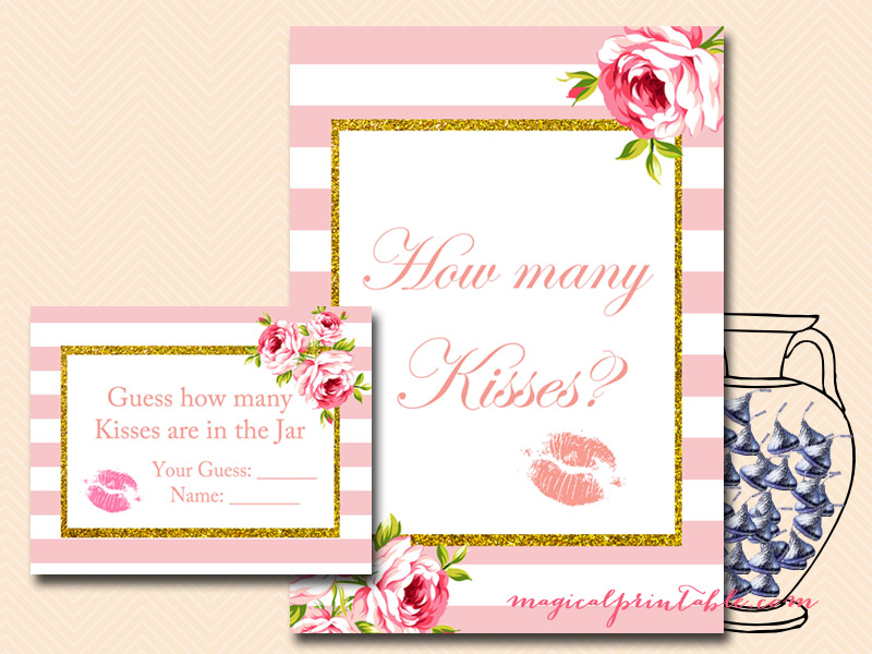 how-many-kisses-cards-signs - Magical Printable