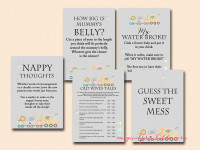 Animal Train Baby Shower Game Set - Magical Printable