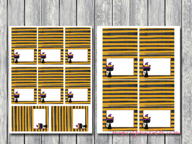 FREE Printable Halloween Cat Labels - Magical Printable