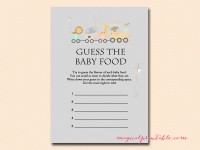 Animal Train Baby Shower Game Set - Magical Printable