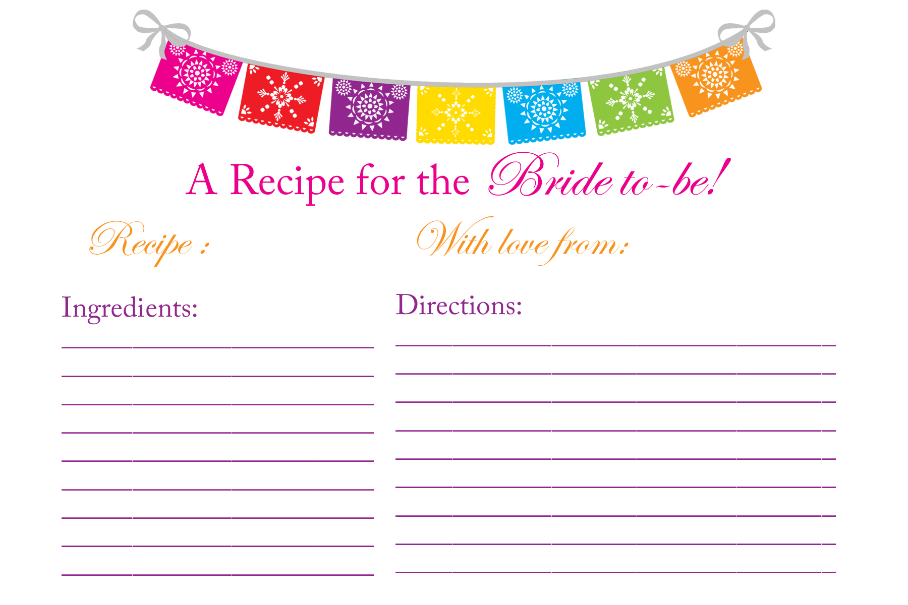 recipe-for-the-bride-4x6.jpg - Magical Printable