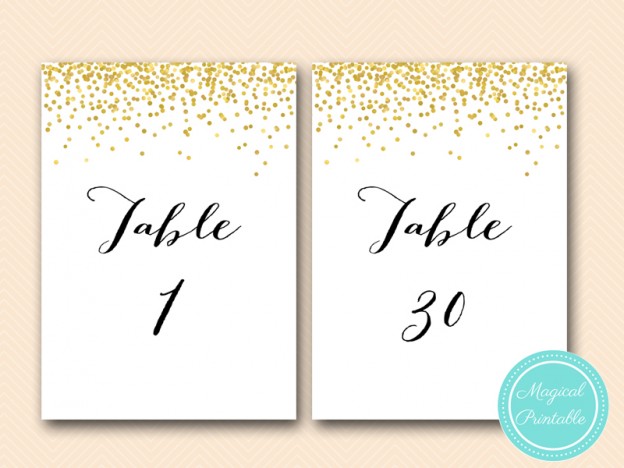 Gold Confetti Sign & Decor Printable - Magical Printable
