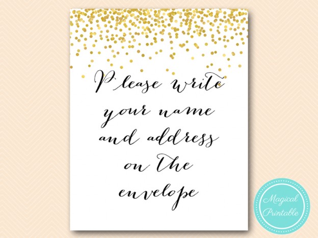 Gold Confetti Sign & Decor Printable - Magical Printable