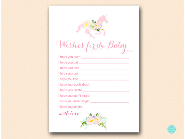Unicorn Carousel Baby Shower Game Package - Magical Printable