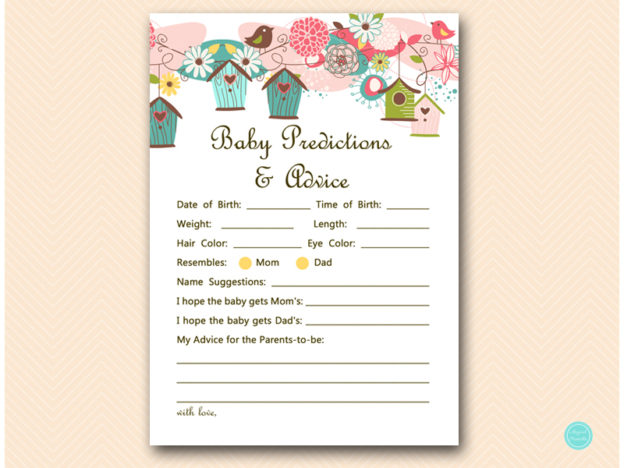 Bird Baby Shower Game Pack - Magical Printable
