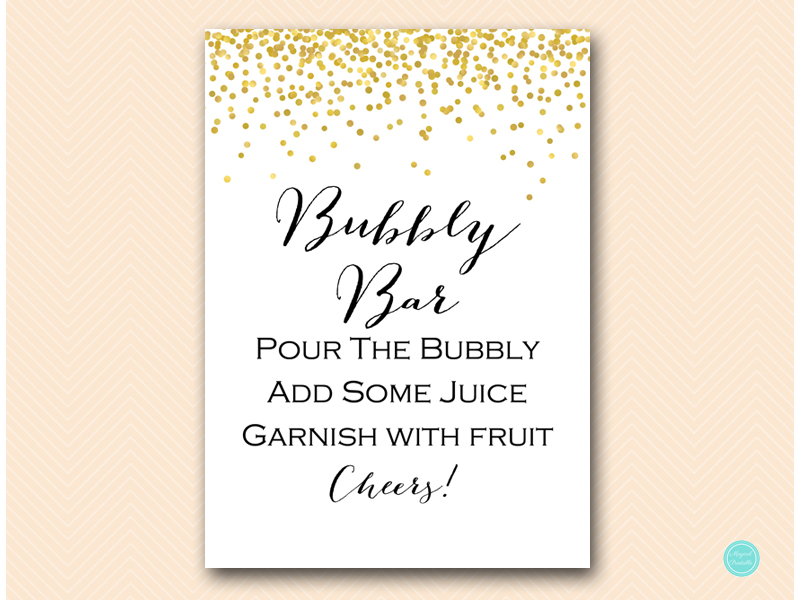 Gold Confetti Sign & Decor Printable - Magical Printable