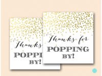 FREE Gold Thanks for Popping By Tags - Magical Printable