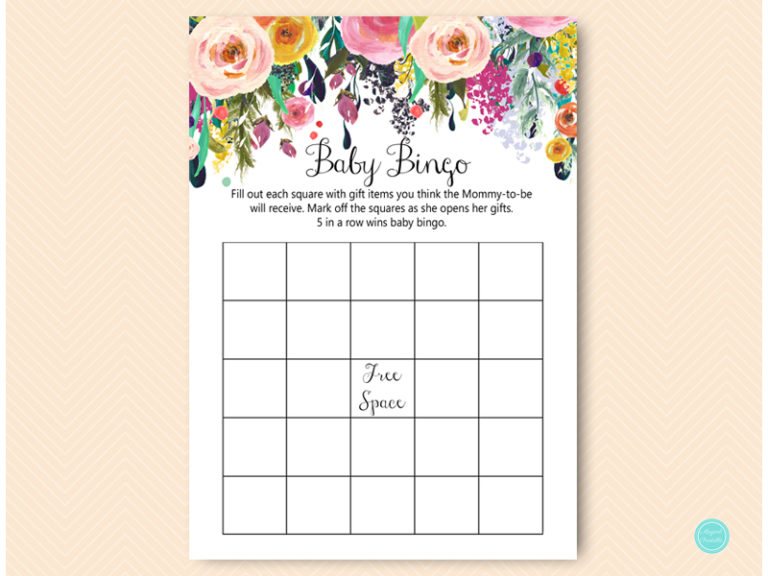 Garden Floral Baby Shower Games - Magical Printable