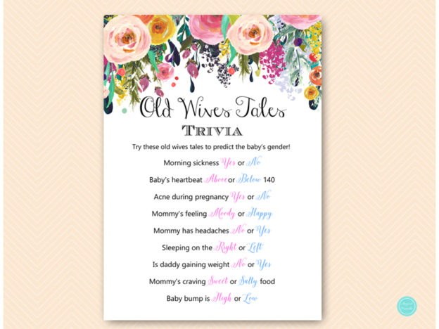 Garden Floral Baby Shower Games - Magical Printable