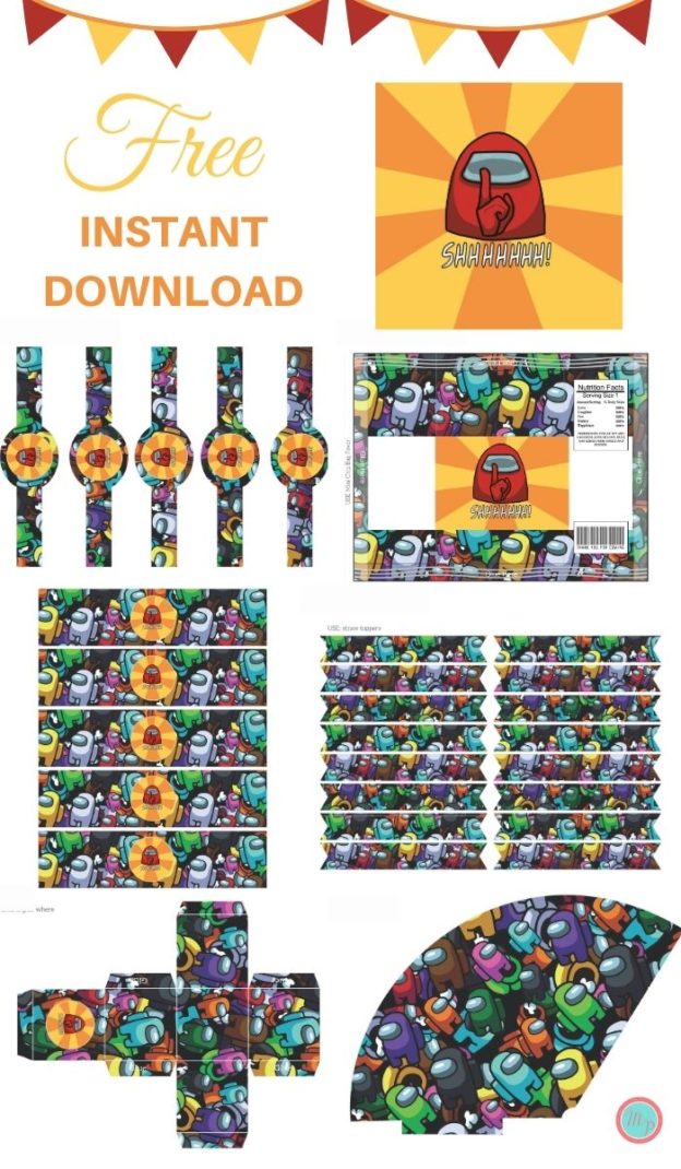 FREE Among Us Party Printable Template